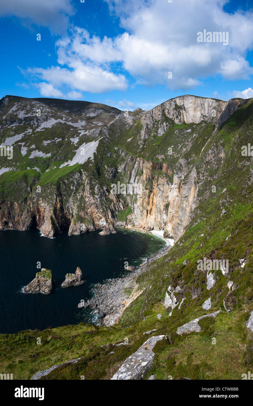 Slieve League cliffs, on the west coast of Donegal, Republic of Ireland ...