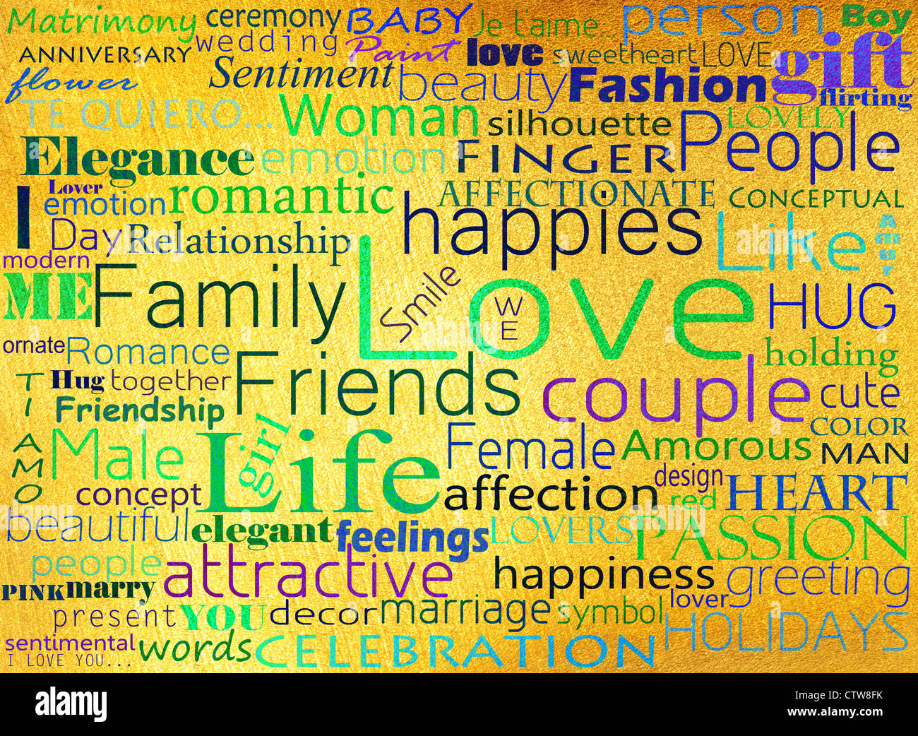 Seamless pattern made from words which relate with word love Stock ...
