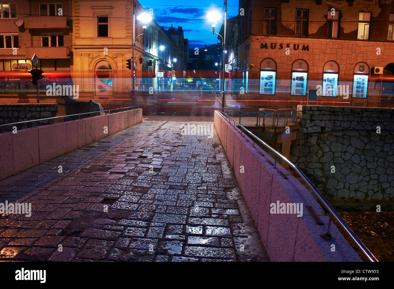 the Latin bridge, Sarajevo, where Serb nationalist Gavrilo Princip ...