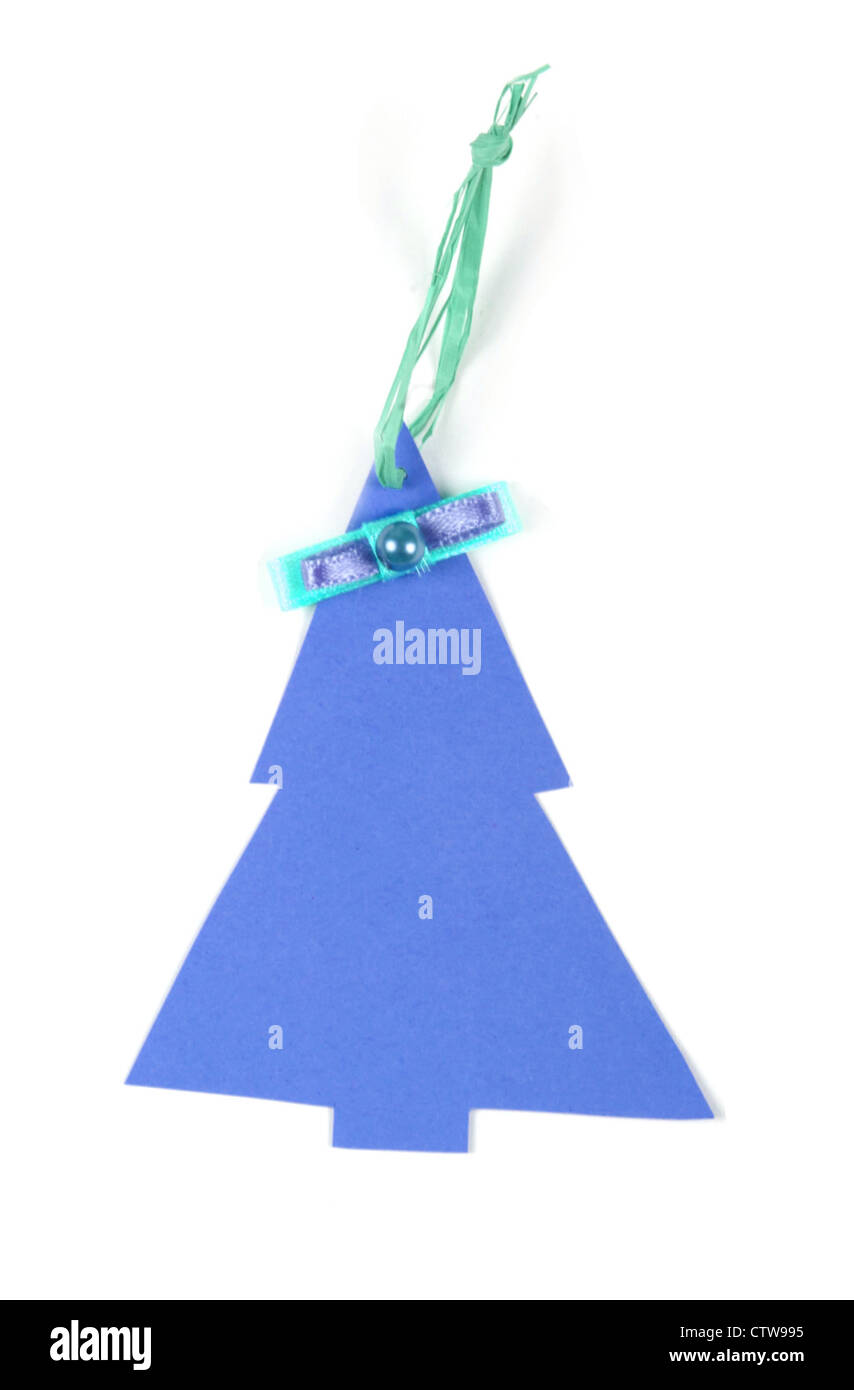 Christmas tree label made from paper Stock Photo - Alamy