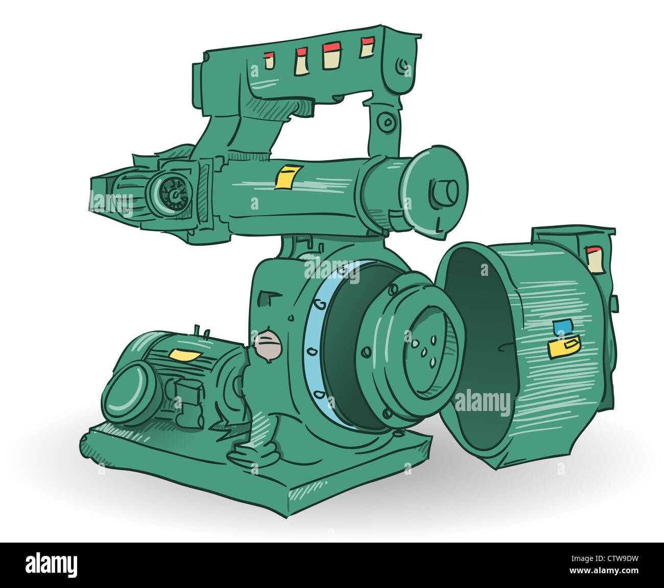 Industrial Machine Illustration Stock Photo - Alamy