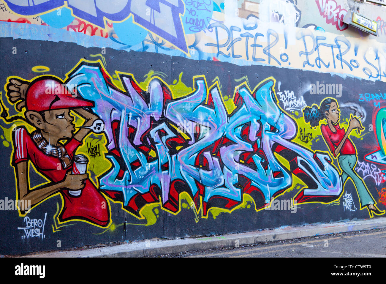 graphiti on a wall Stock Photo - Alamy