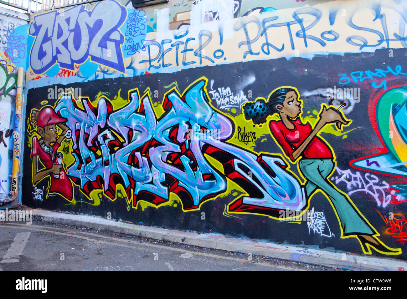 graphiti on a wall Stock Photo - Alamy