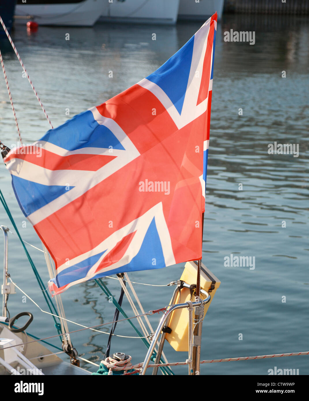 British flag waving in hi-res stock photography and images - Alamy