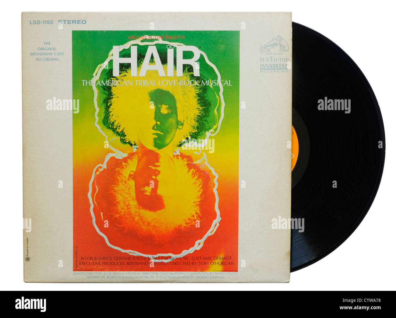 Hair The Musical soundtrack album Stock Photo - Alamy