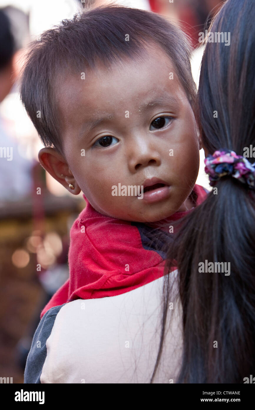 Myanmar, Burma. Bagan. Little Burmese Girl Stock Photo - Alamy