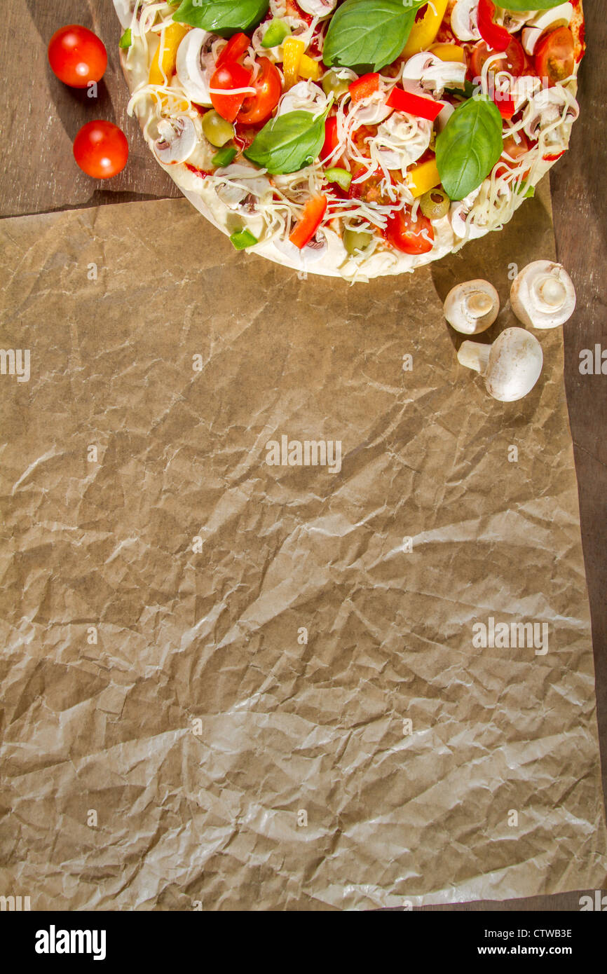 Close-up of the menu background for pizzerias No. 1 Stock Photo - Alamy