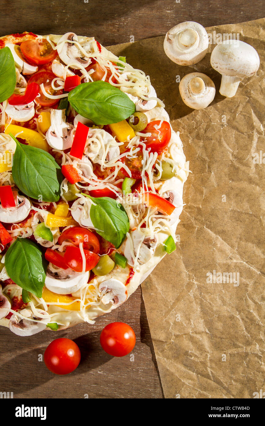 Close-up of the menu background for pizzerias No. 3 Stock Photo - Alamy
