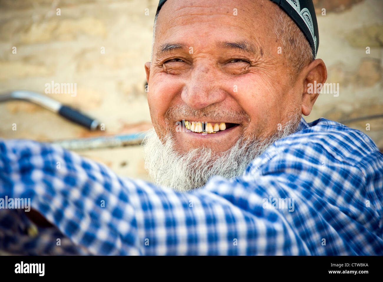 Uzbekistan, Bukhara, Man portrait Stock Photo - Alamy