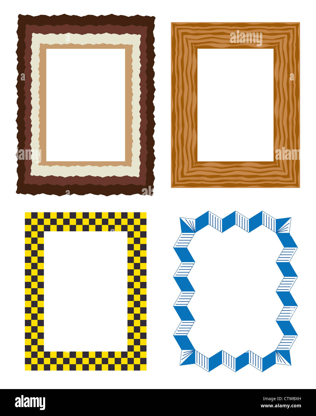 photo frames or borders in graphic style Stock Photo - Alamy