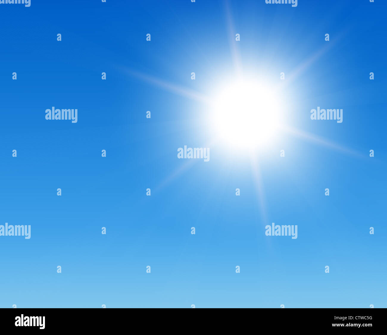 sun shine in blue sky Stock Photo - Alamy