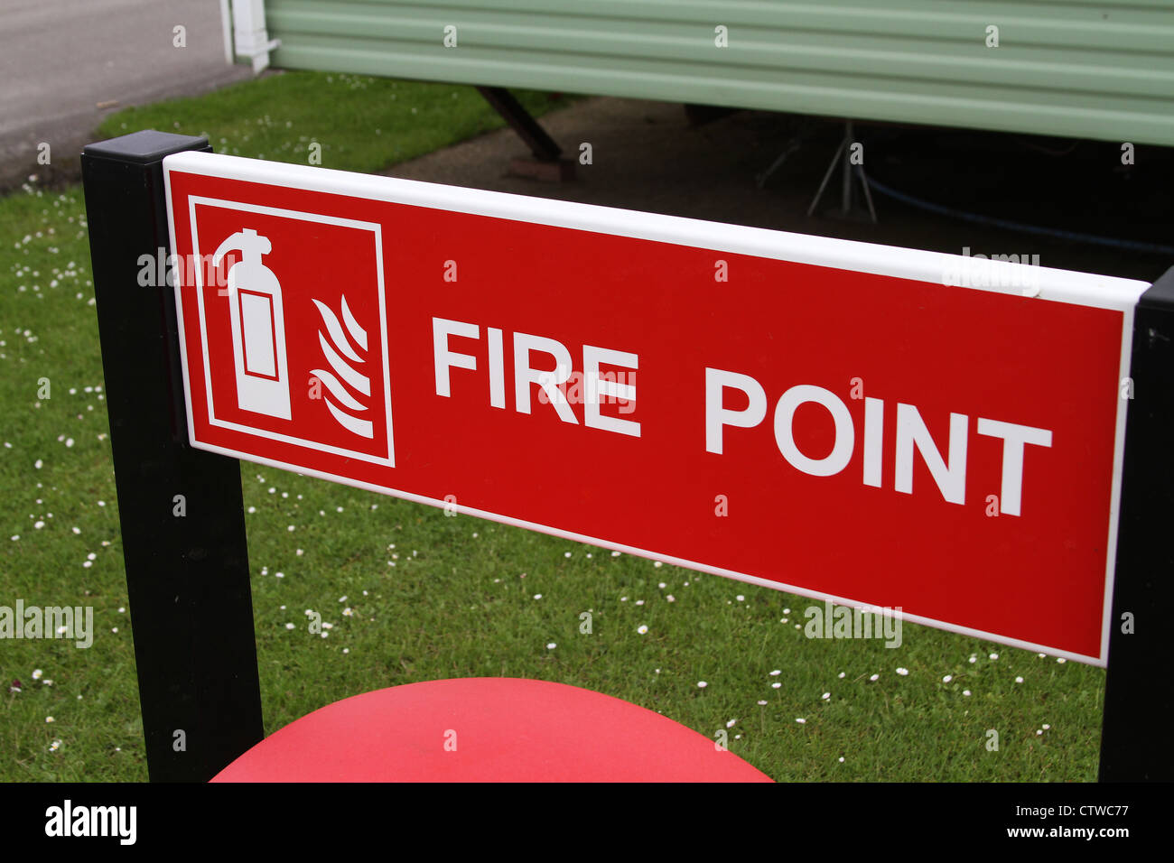 Fire point sign Stock Photo - Alamy