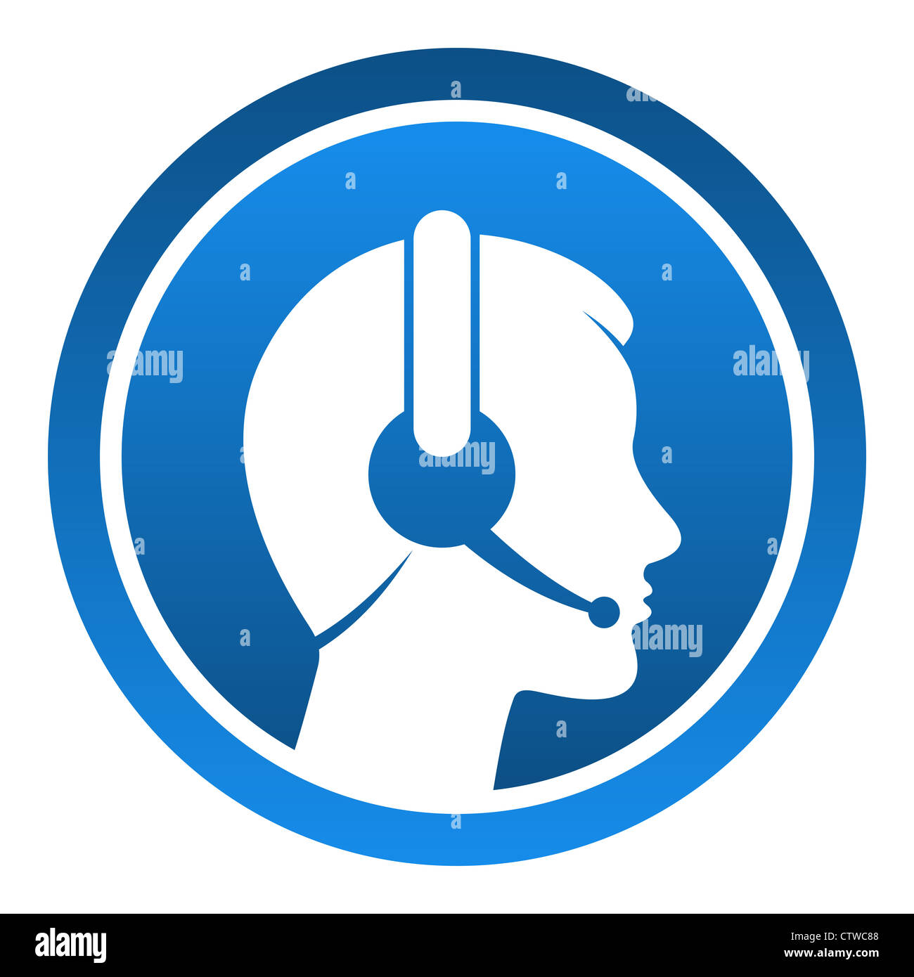 Headset Contact Icon Stock Photo - Alamy