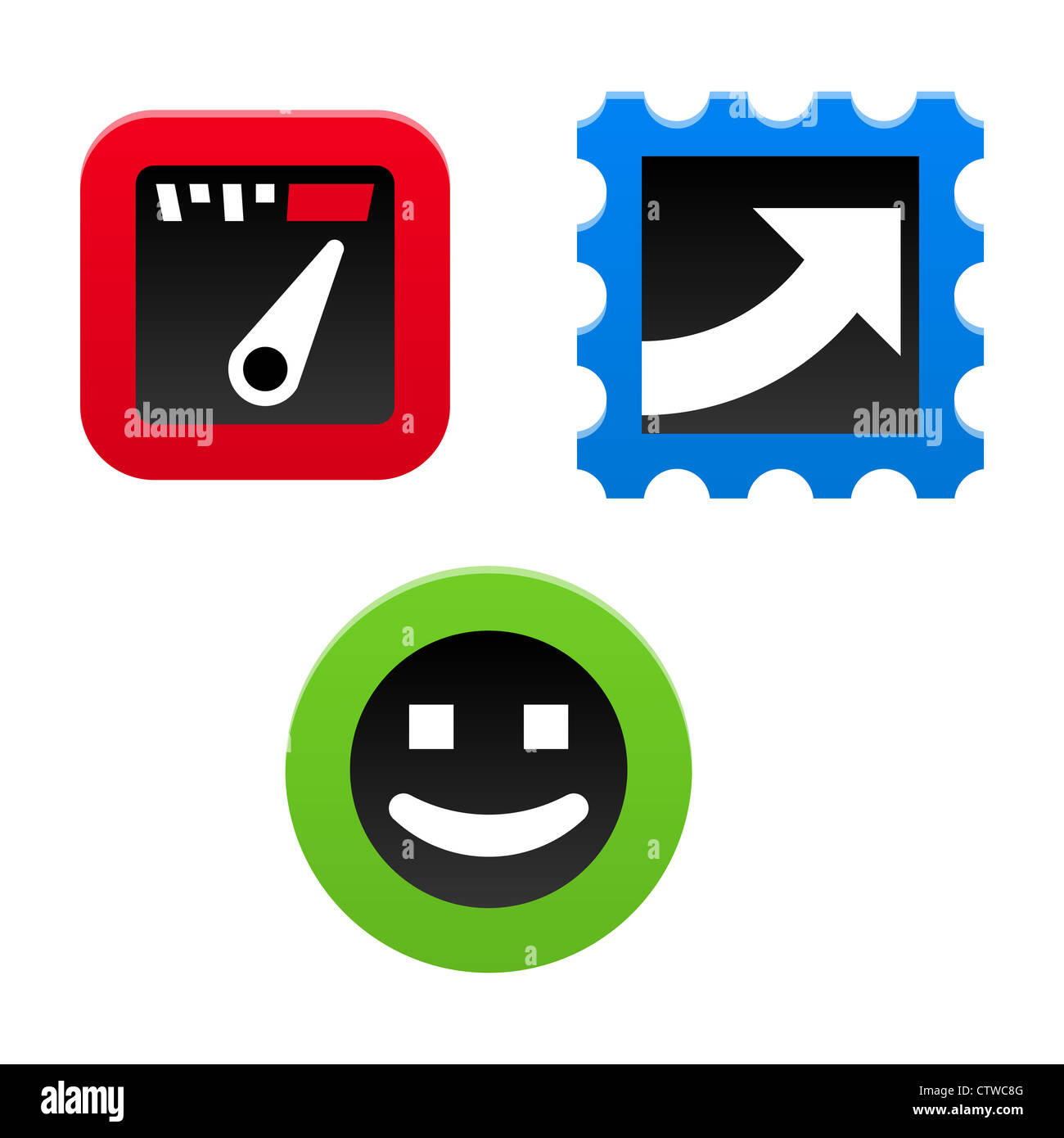 Performance Icon Set Stock Photo - Alamy