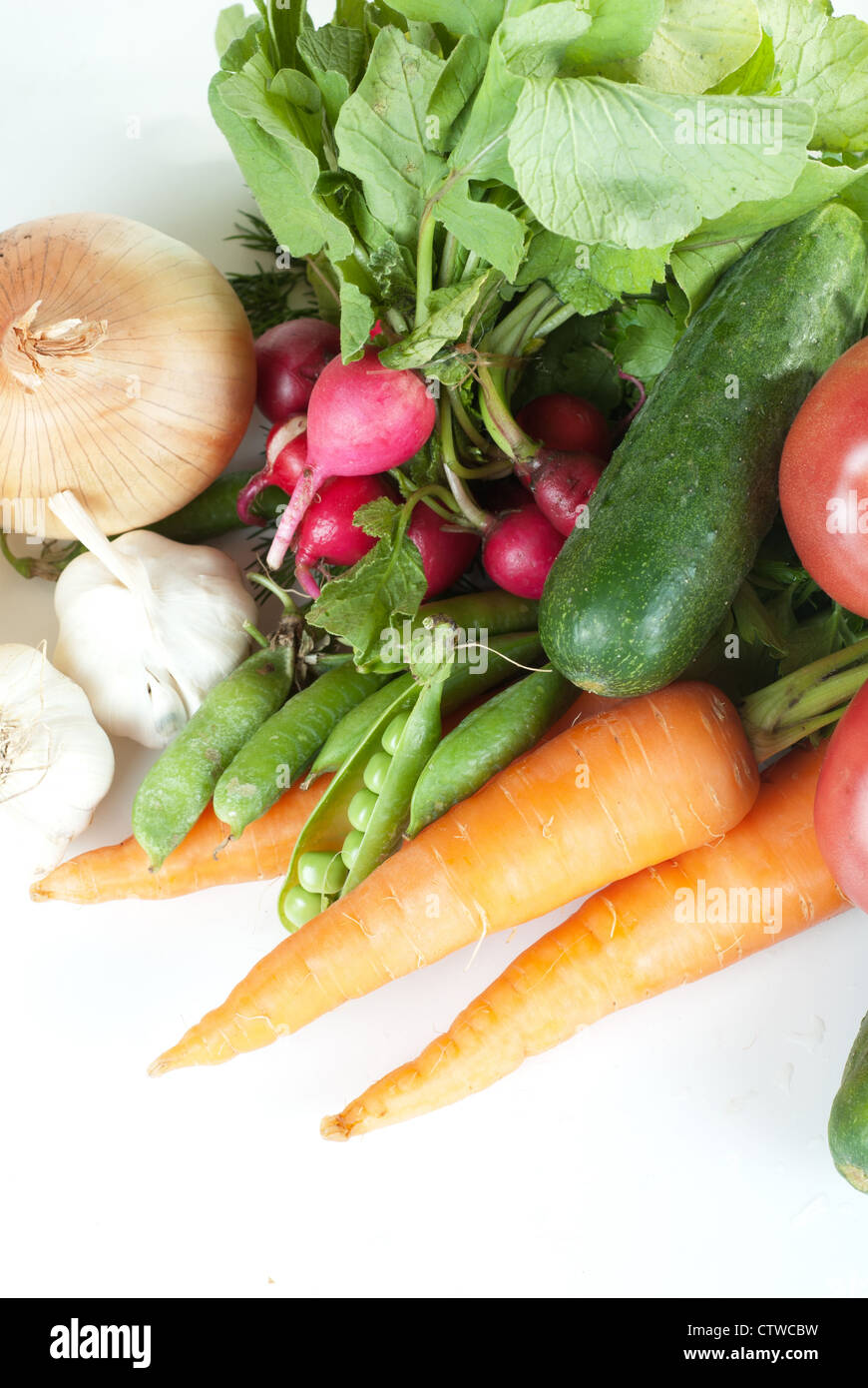 heap of vegetables isolated on white background Stock Photo - Alamy