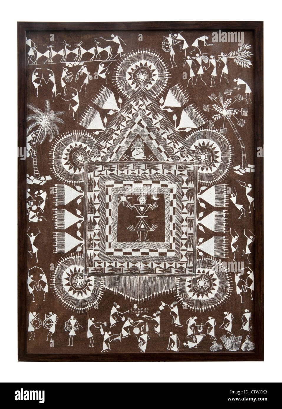 Tribal art Palm leaf painting, Talapatra, which consist of linear ...