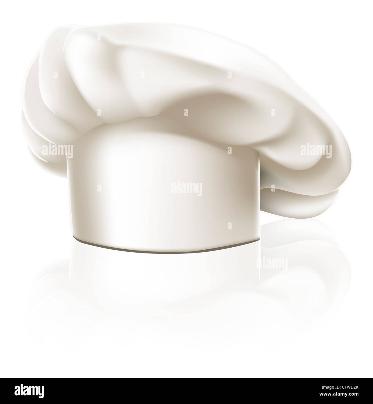 Illustration of a clean white chef or cook or bakers hat Stock Photo ...