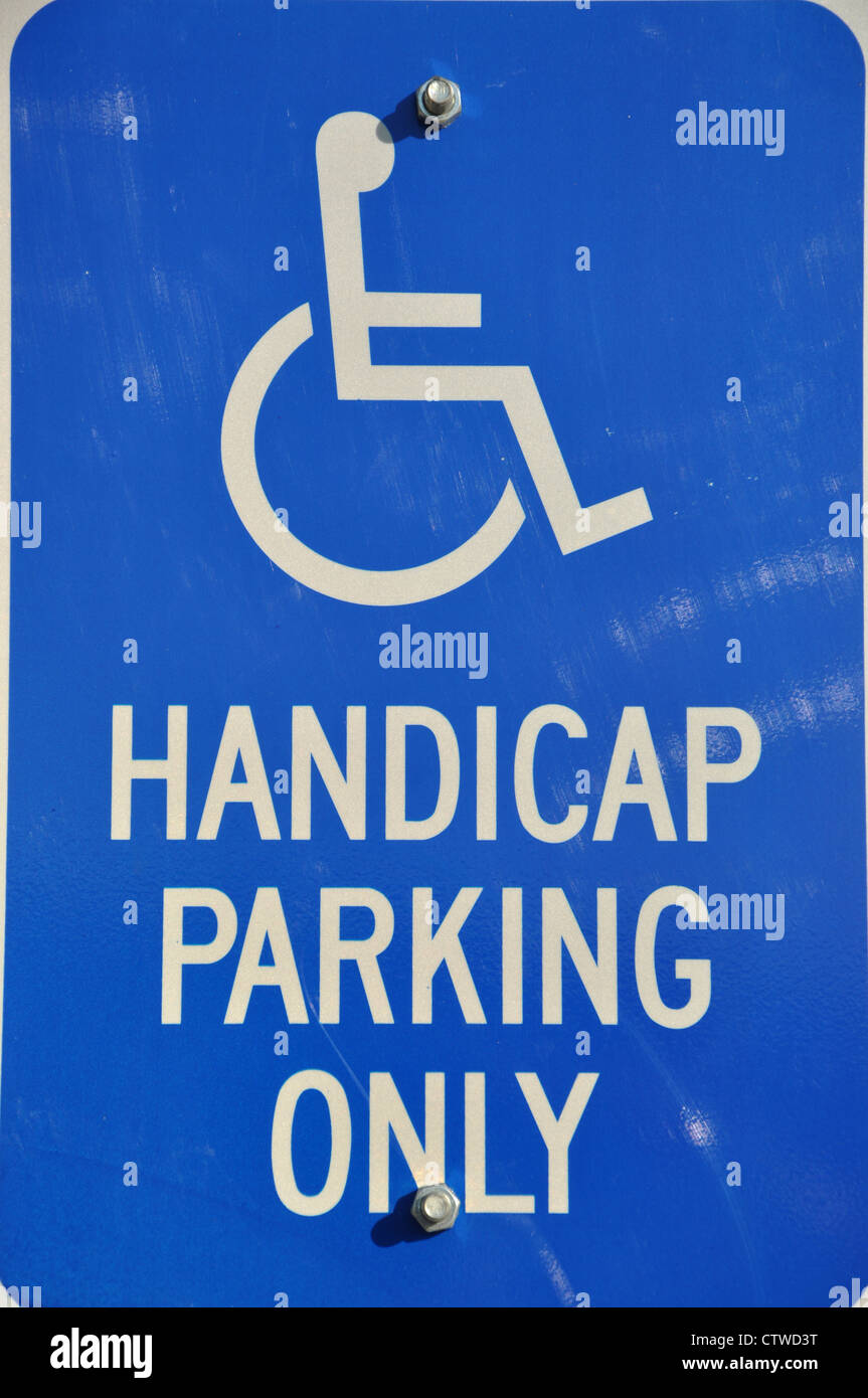 Handicap parking only Stock Photo - Alamy