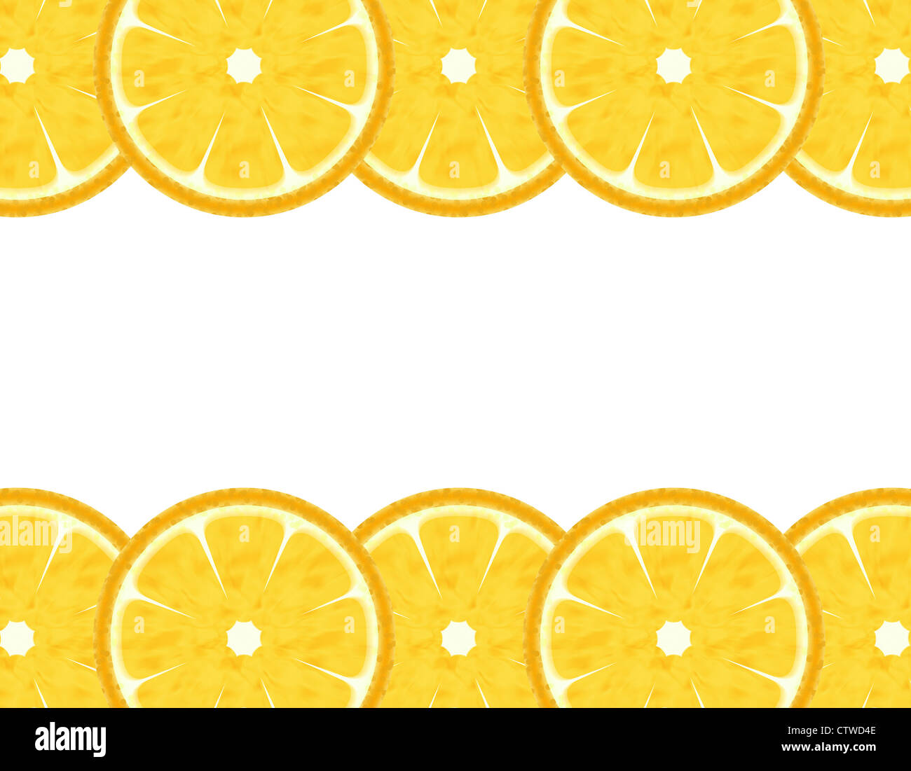 Slice lemon border Stock Photo - Alamy