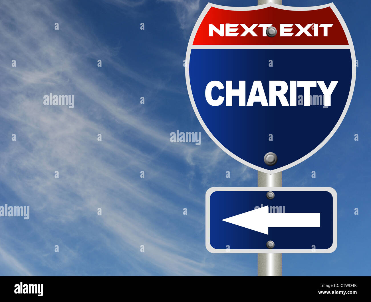 Charity road sign Stock Photo - Alamy