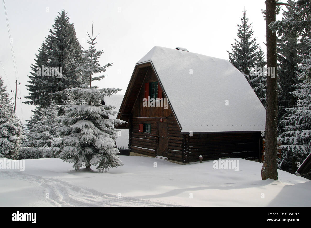 House covered in snow in winter Stock Photo - Alamy