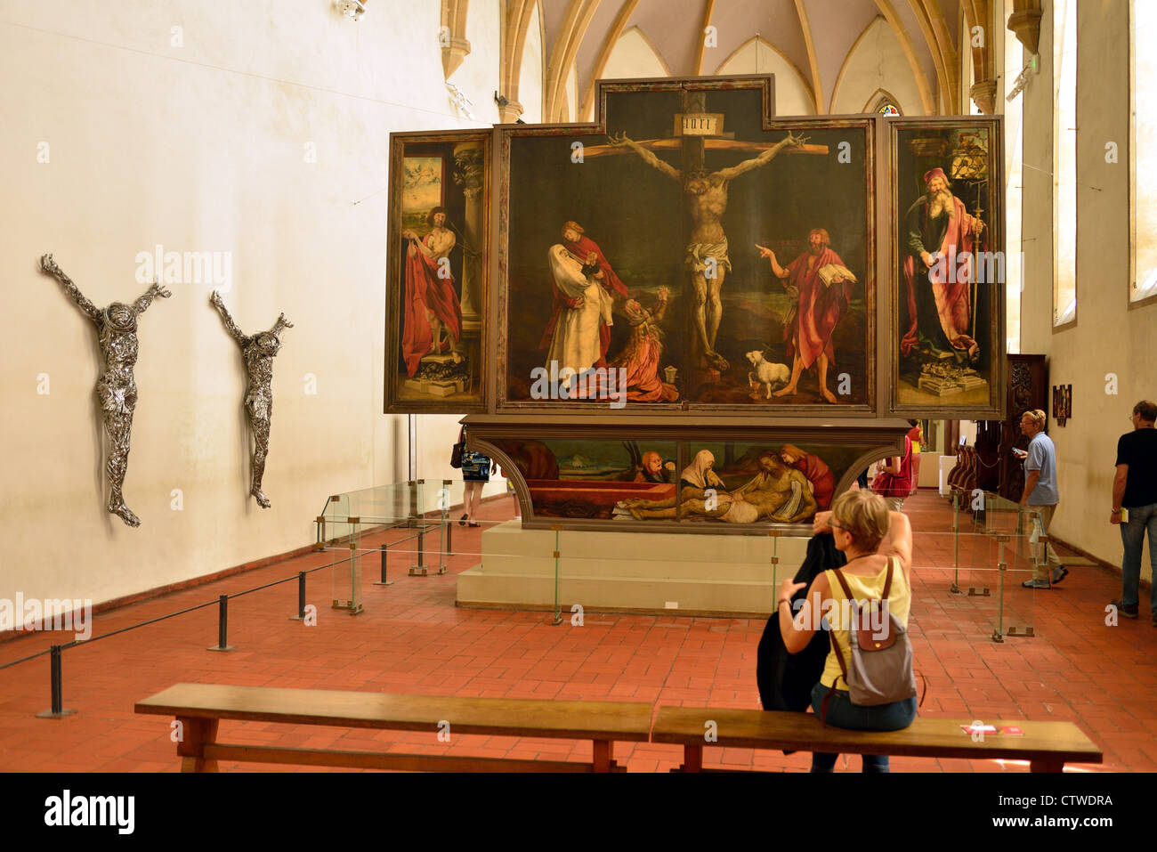 Colmar, Alsace, France, museum Unterlinden, altar of Issenheim Stock ...