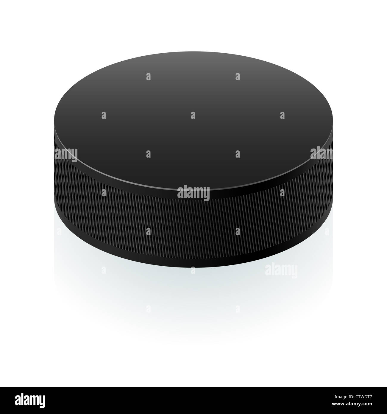 Realistic black puck. Illustration on white background for design Stock ...