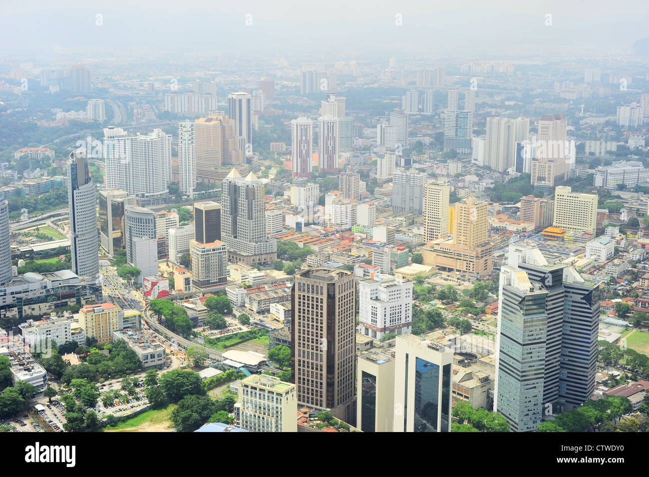 Aerial view of Kuala Lumpur from KL Tower Stock Photo - Alamy