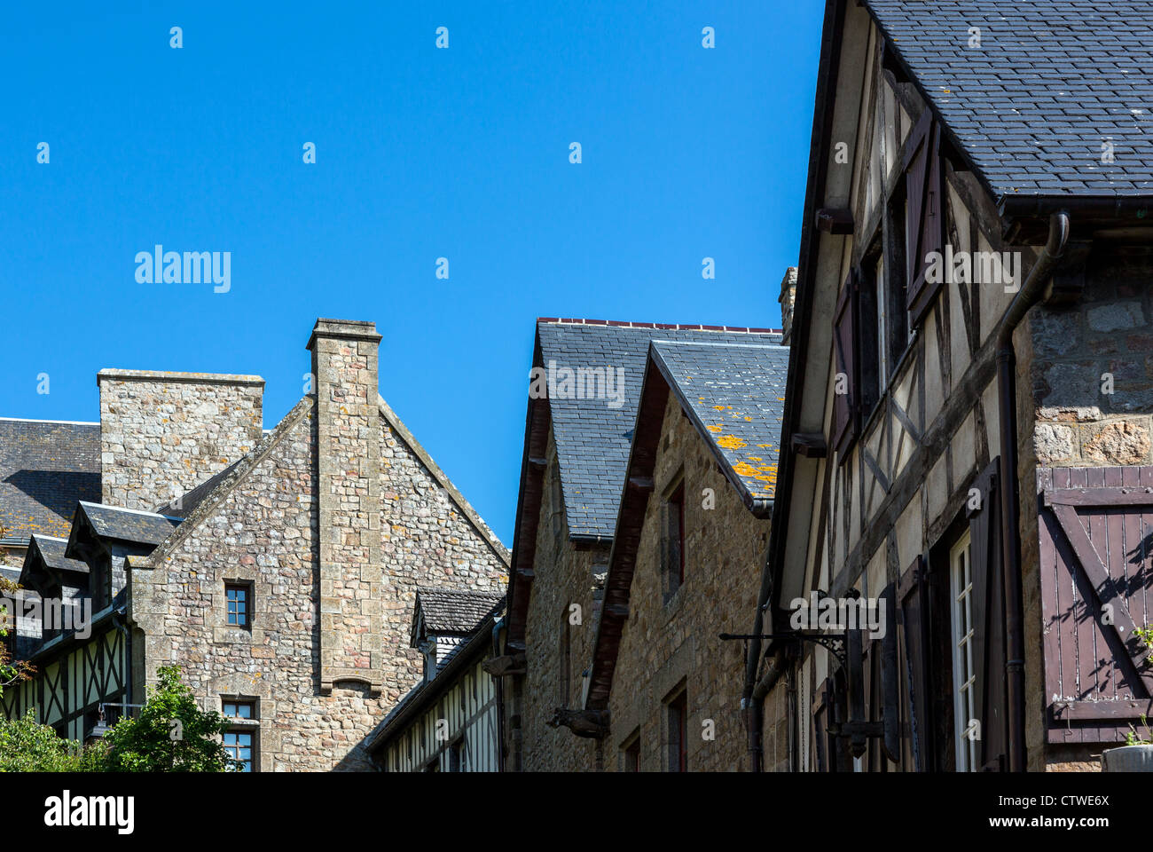 France, Normandy, the medieval village of Mont St Michel Stock Photo ...