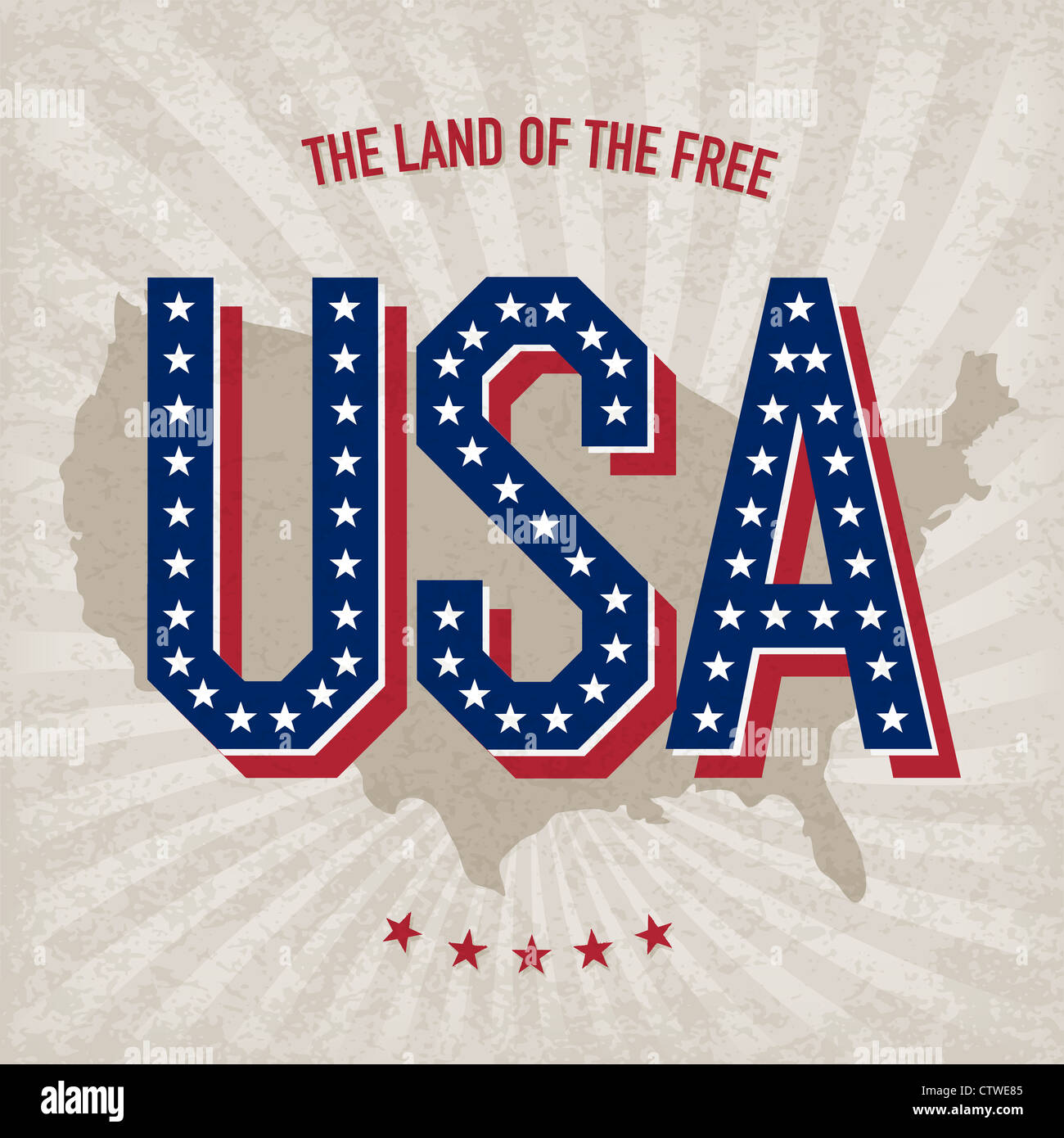 USA abstract poster design Stock Photo - Alamy