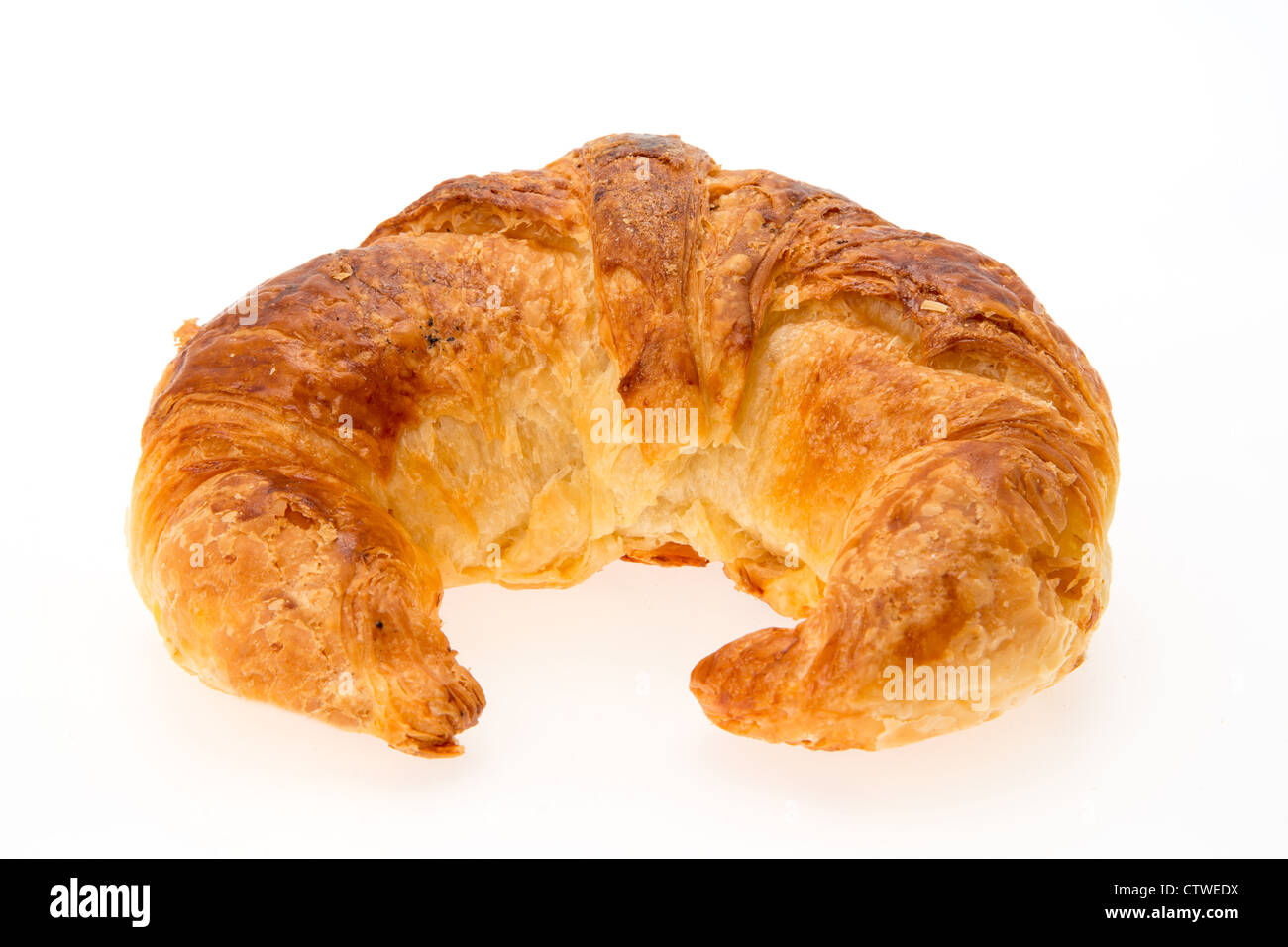 Fresh butter croissant - studio shot with a white background Stock ...