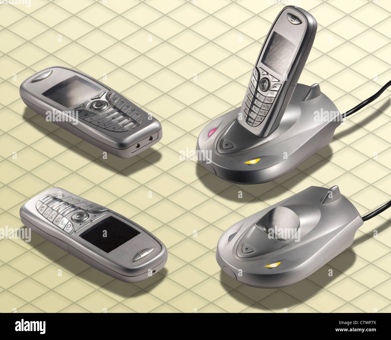 Isometric Photograph - Cordless Telephone wireless isolated Stock Photo ...