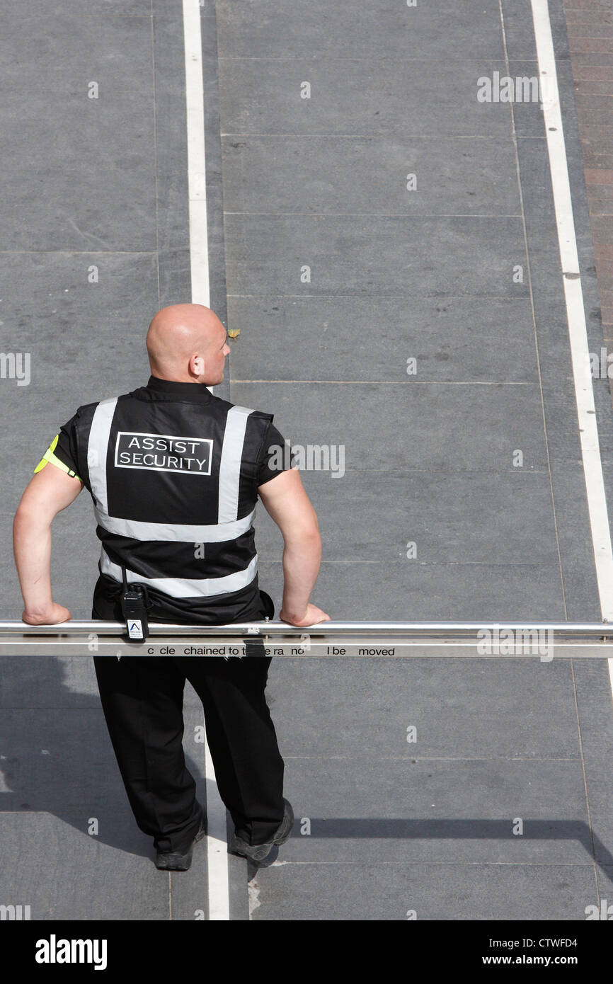 Private security guard on South Bank during the 2012 London Olympic ...