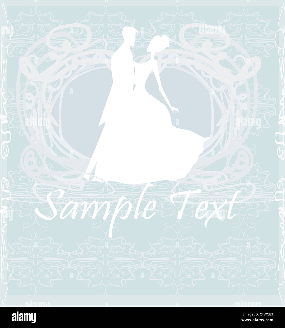 Ballroom dancers - invitation Stock Photo - Alamy