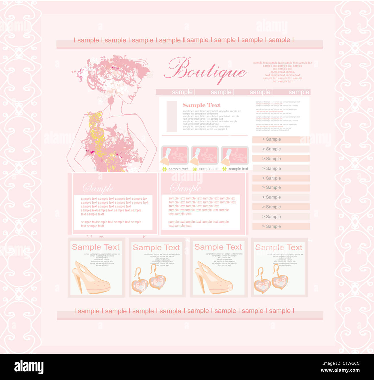 Fashion shopping Website template Stock Photo - Alamy