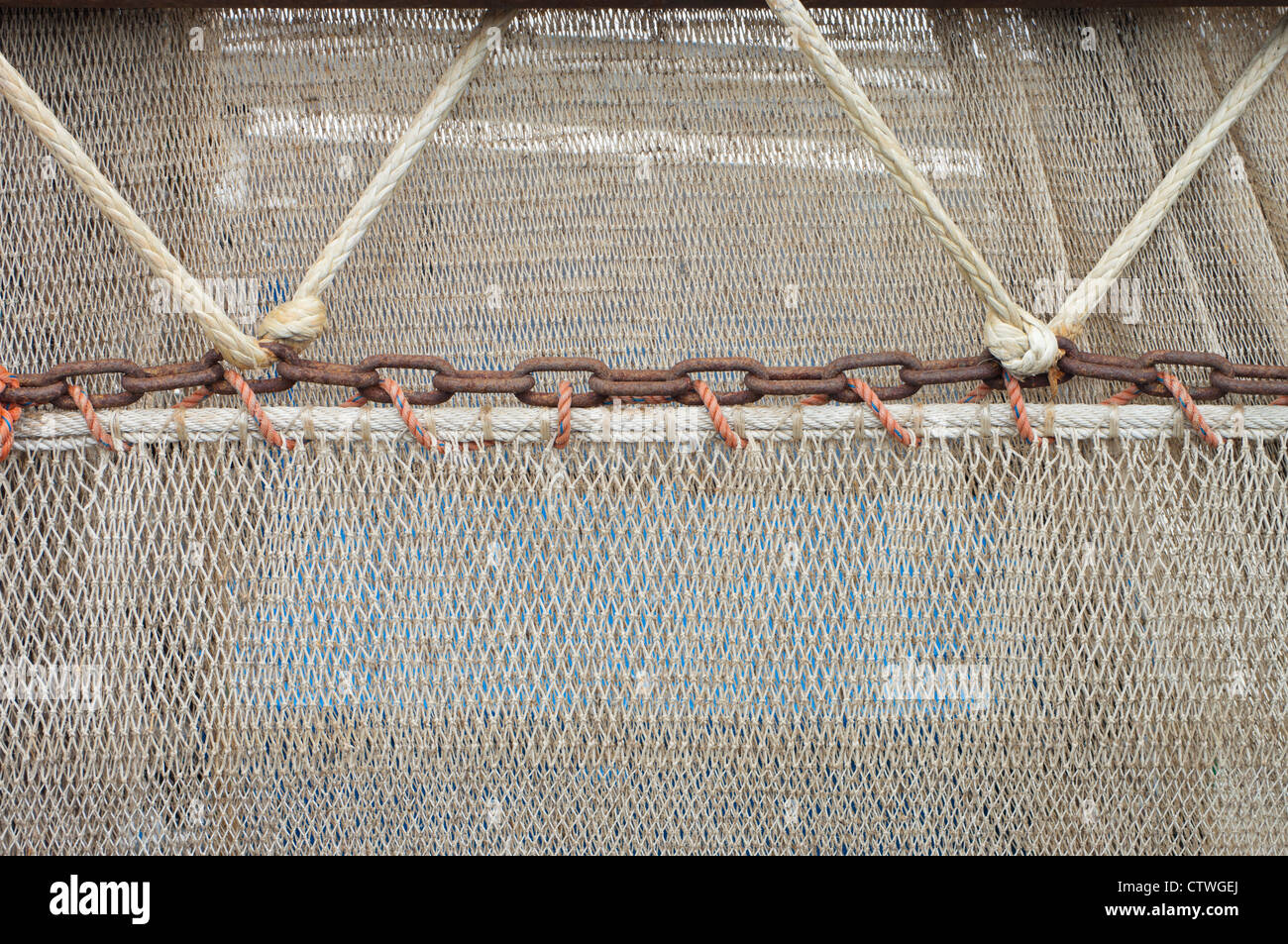 fishing net drying on a fishing boat Stock Photo - Alamy