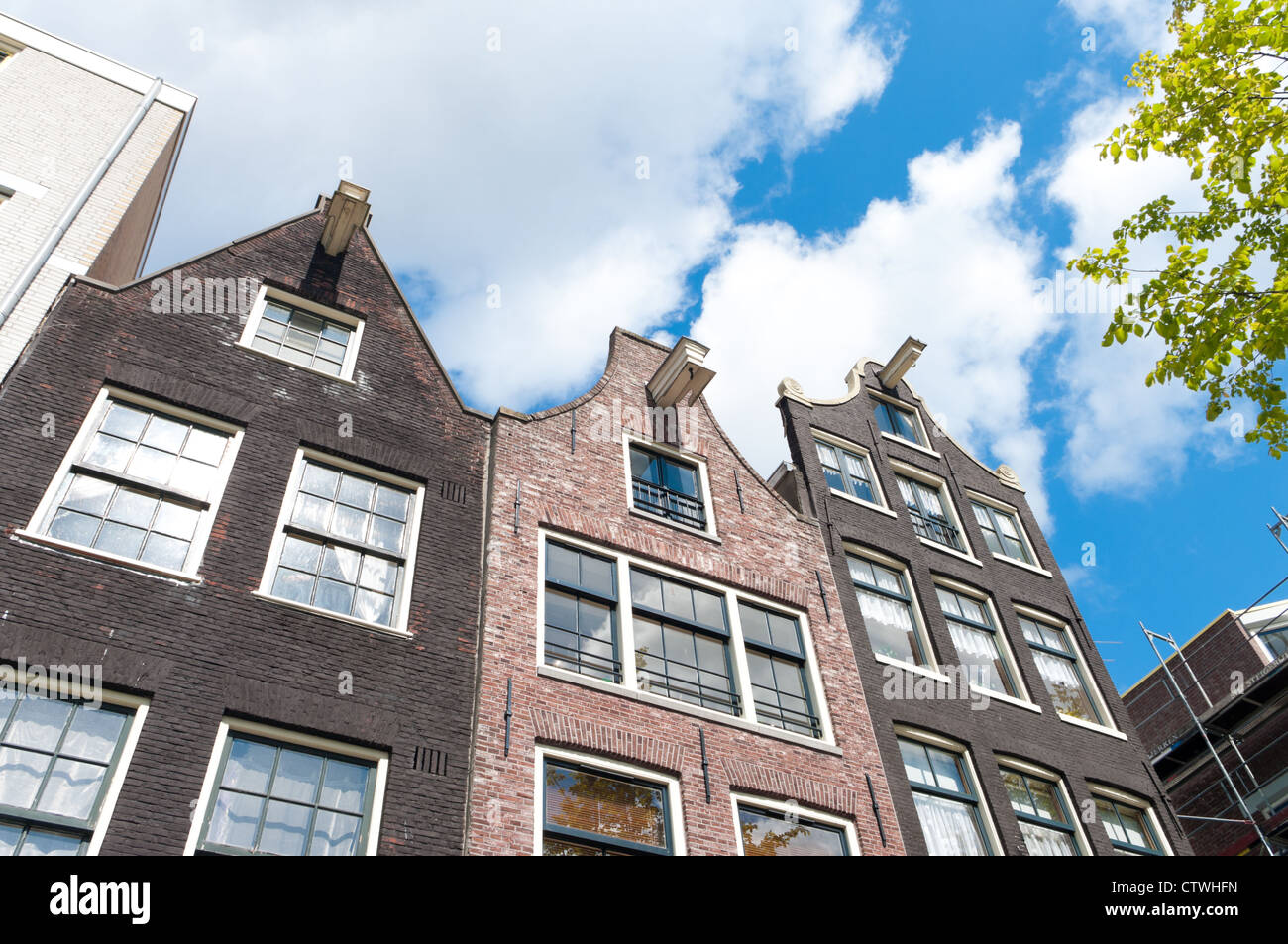 monumental facades of ancient amsterdam houses Stock Photo - Alamy