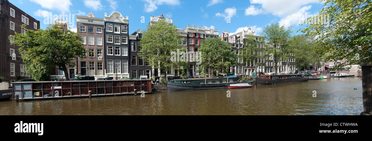 panoramic view over an amsterdam canal Stock Photo - Alamy