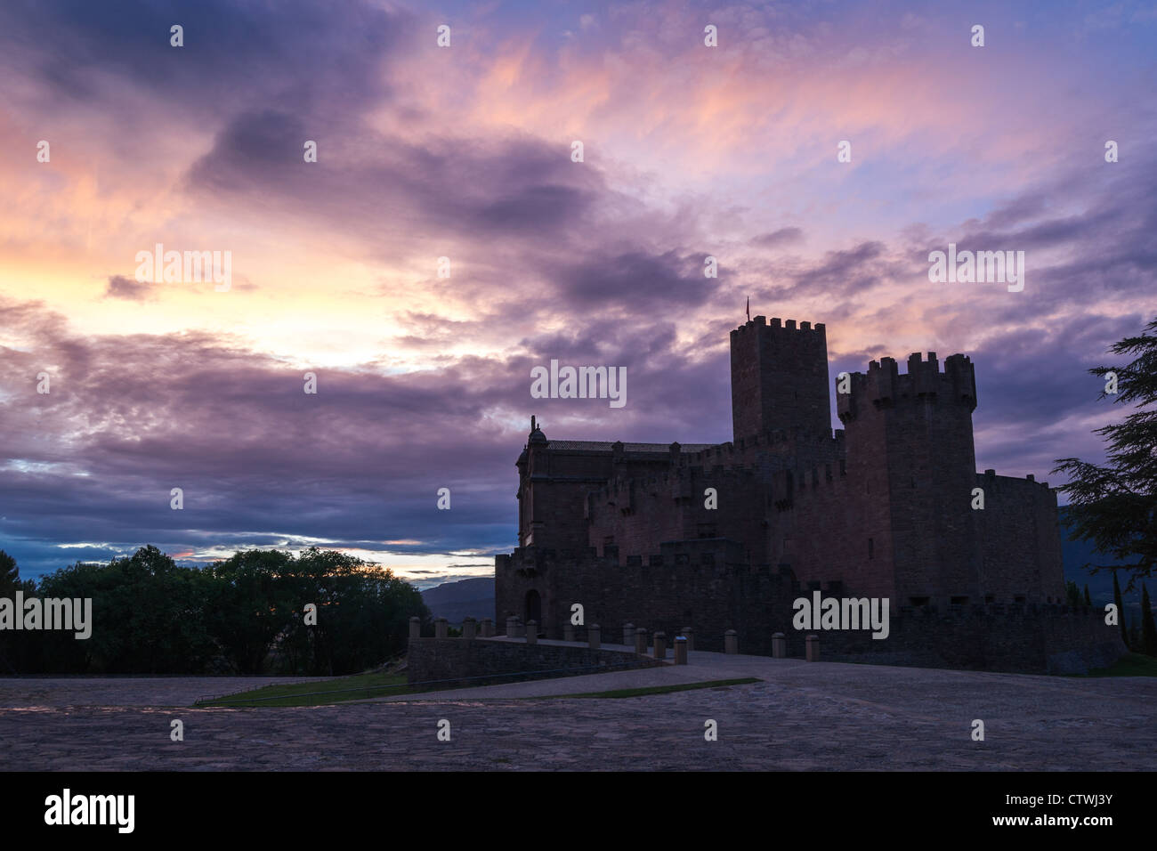 The Castle of Javier in Navarre, Spain Stock Photo - Alamy