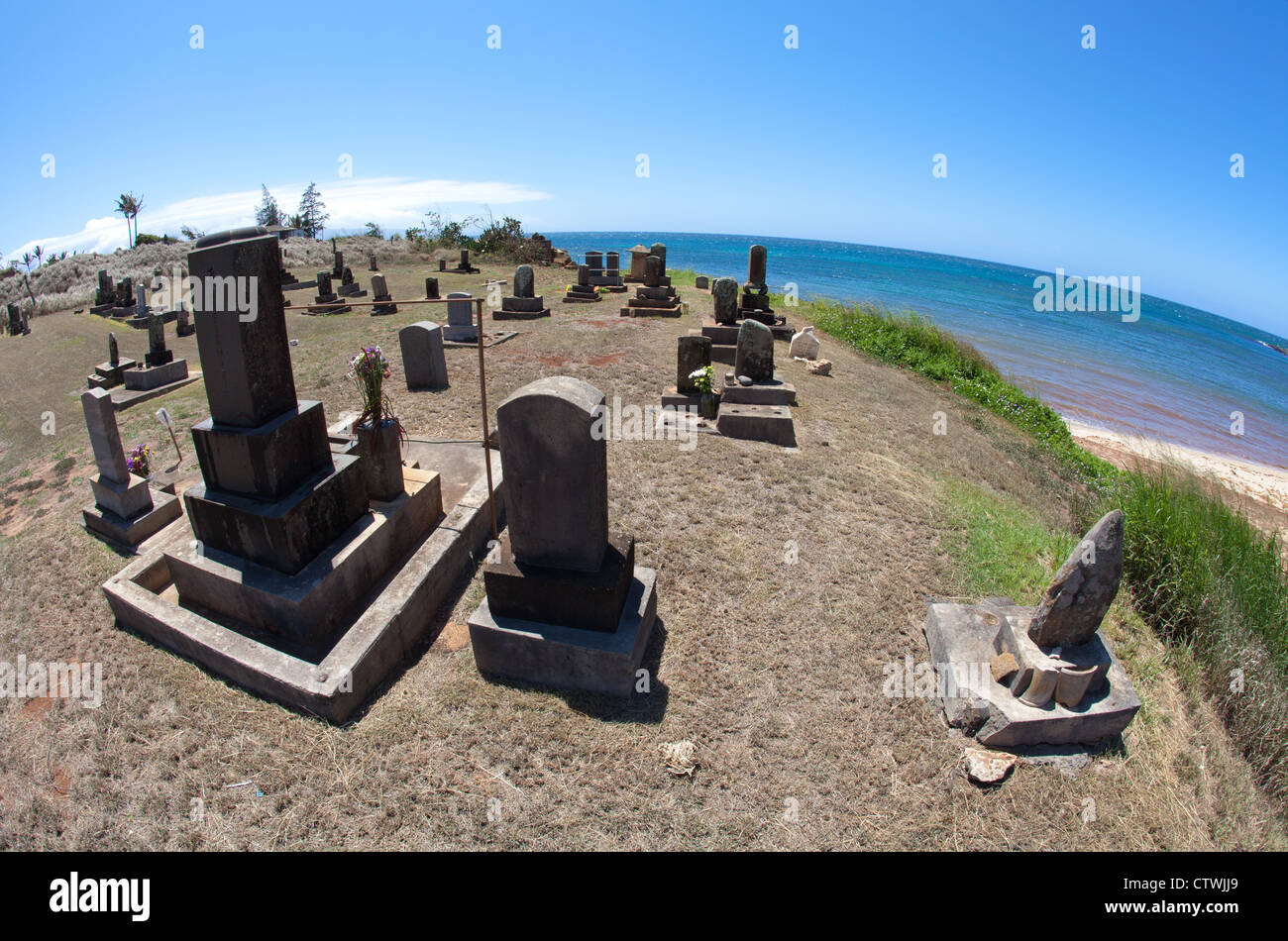 Japanese Buddhist cemetery in Maui, Hawaii Stock Photo - Alamy