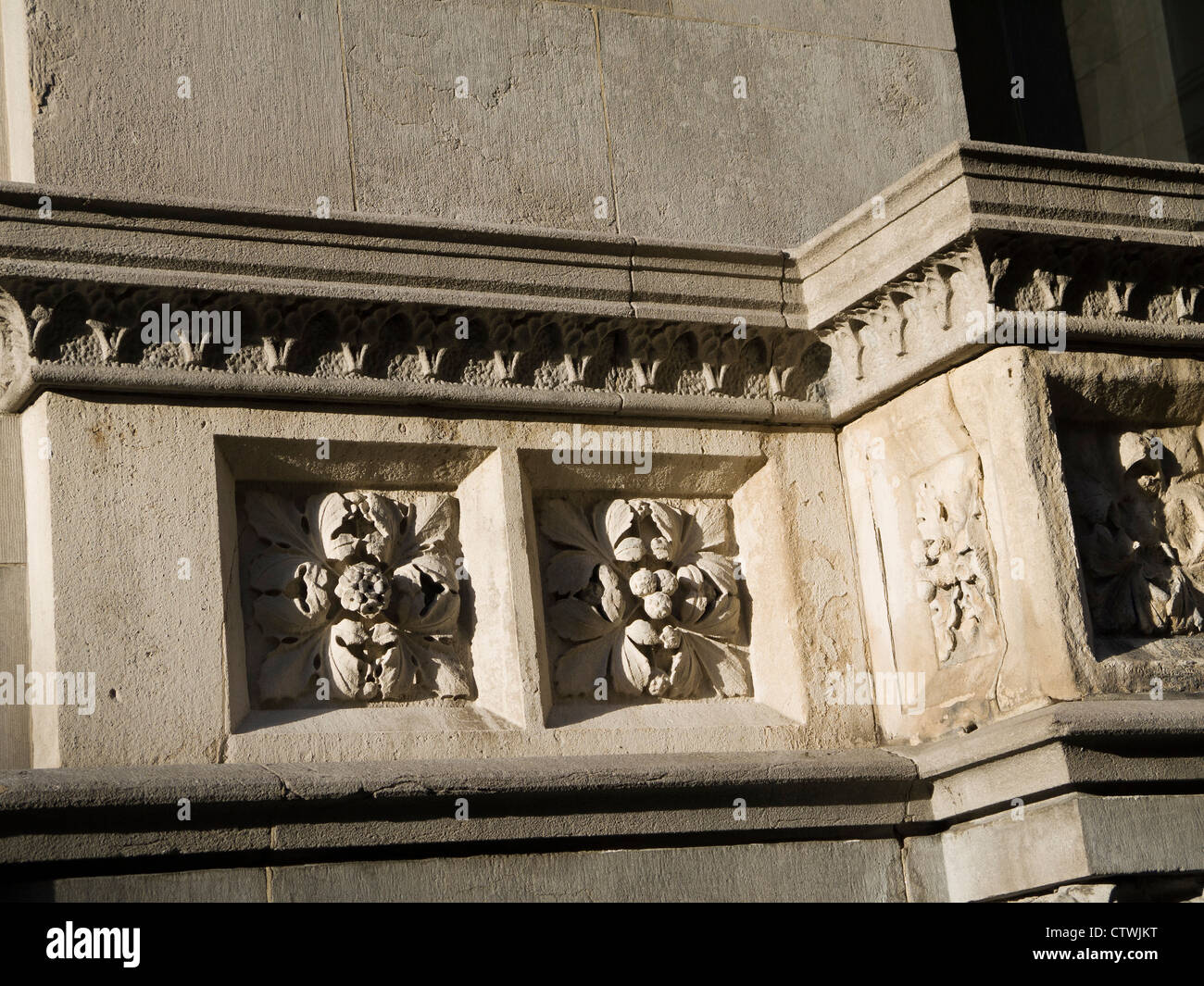 Ornate carved stone building in Dublin the capital city of Ireland ...