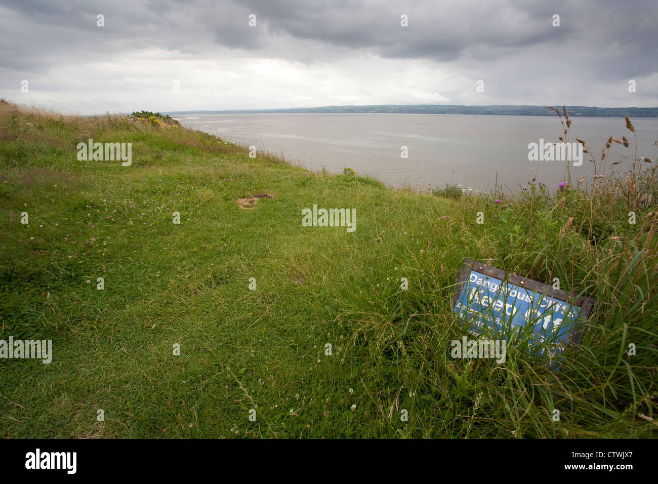 Thurstaston cliffs and the view across the Dee Estuary towards North ...