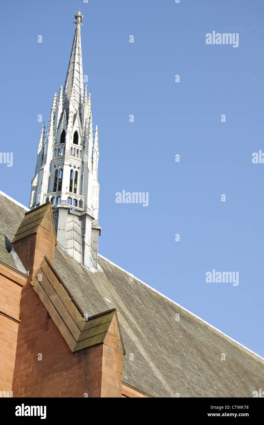 Spire on the roof of the Barony Hall in Glasgow, Scotland Stock Photo ...