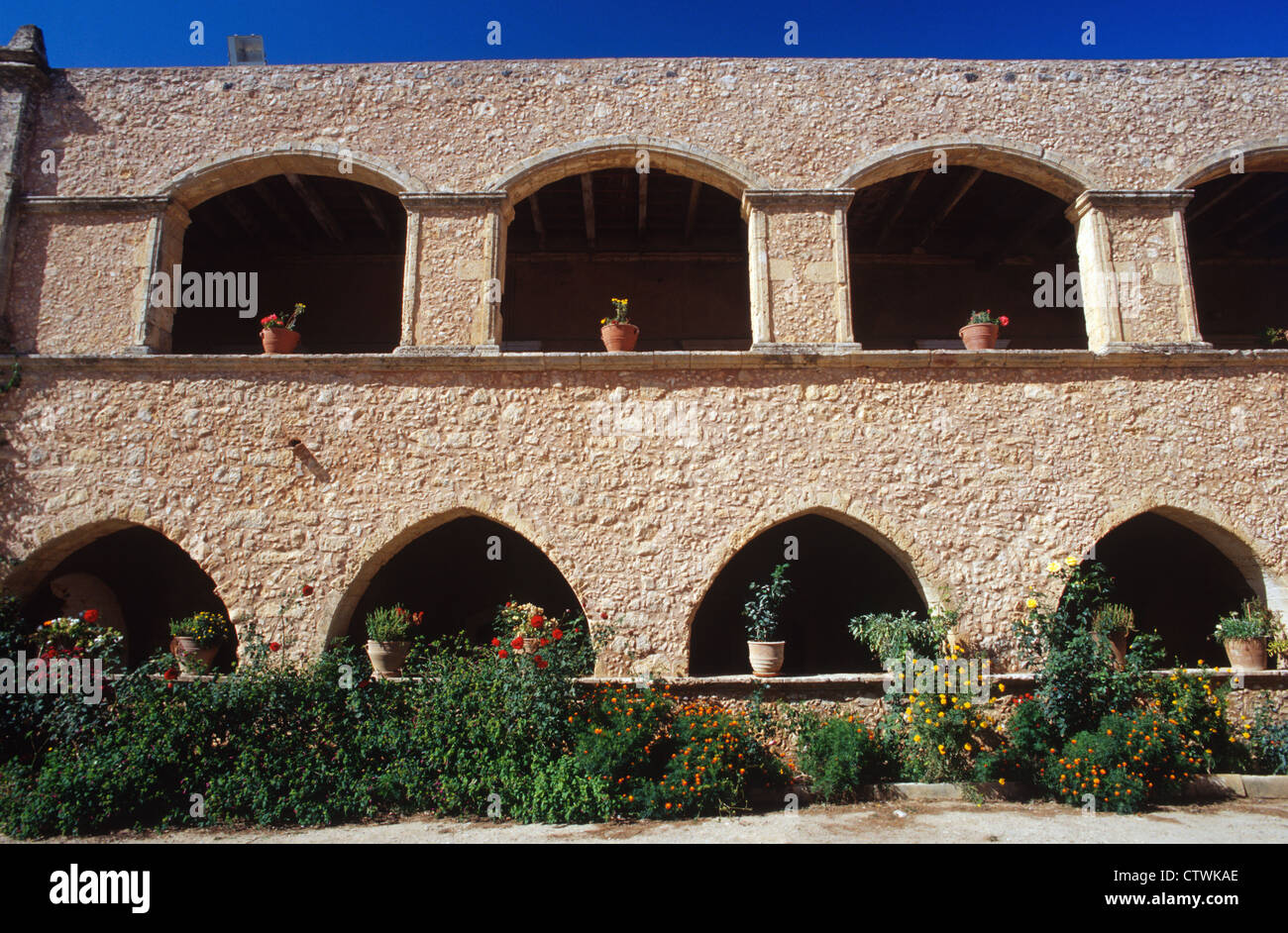 The holy monastery of Arkadi Stock Photo - Alamy
