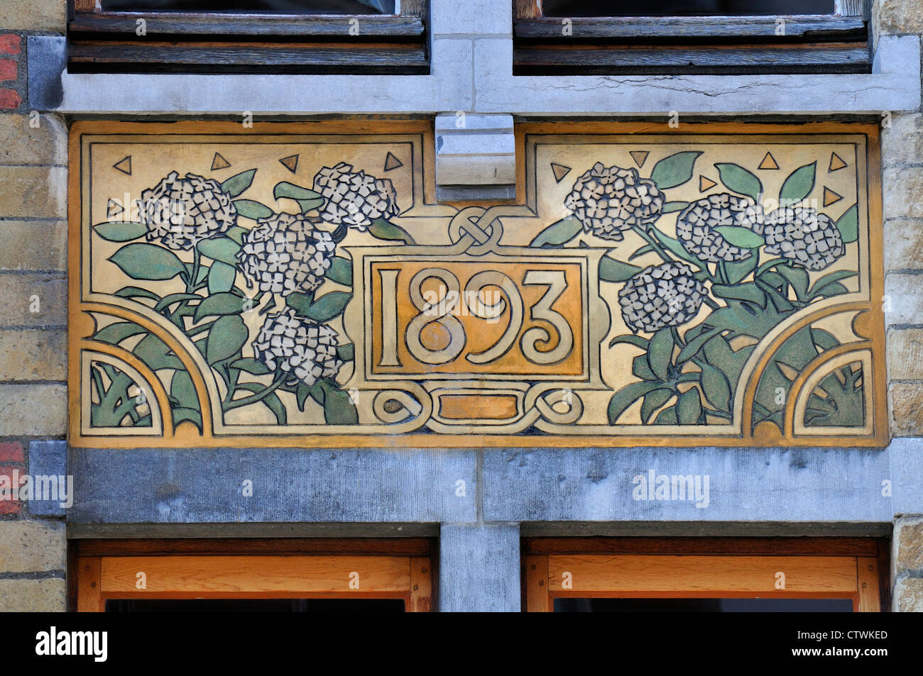 Brussels, Belgium. Paul Hankar's house (1893 - Paul Hankar) Rue Defacqz ...