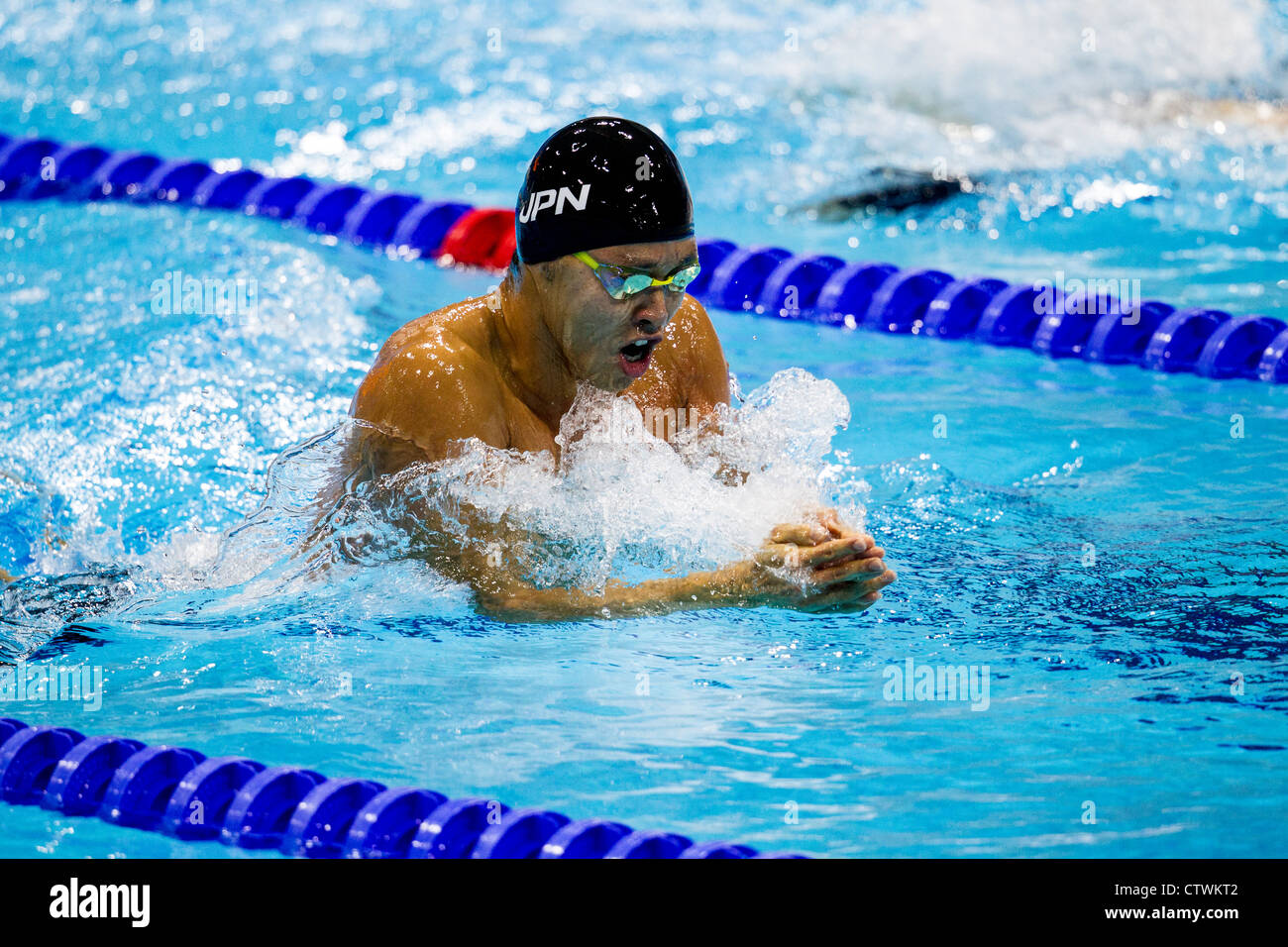 Kosuke Kitajma (JPN) competing in the Men's 200m Breaststroke final at ...