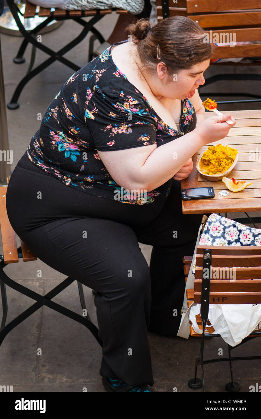 Fat Woman Eating Mcdonalds