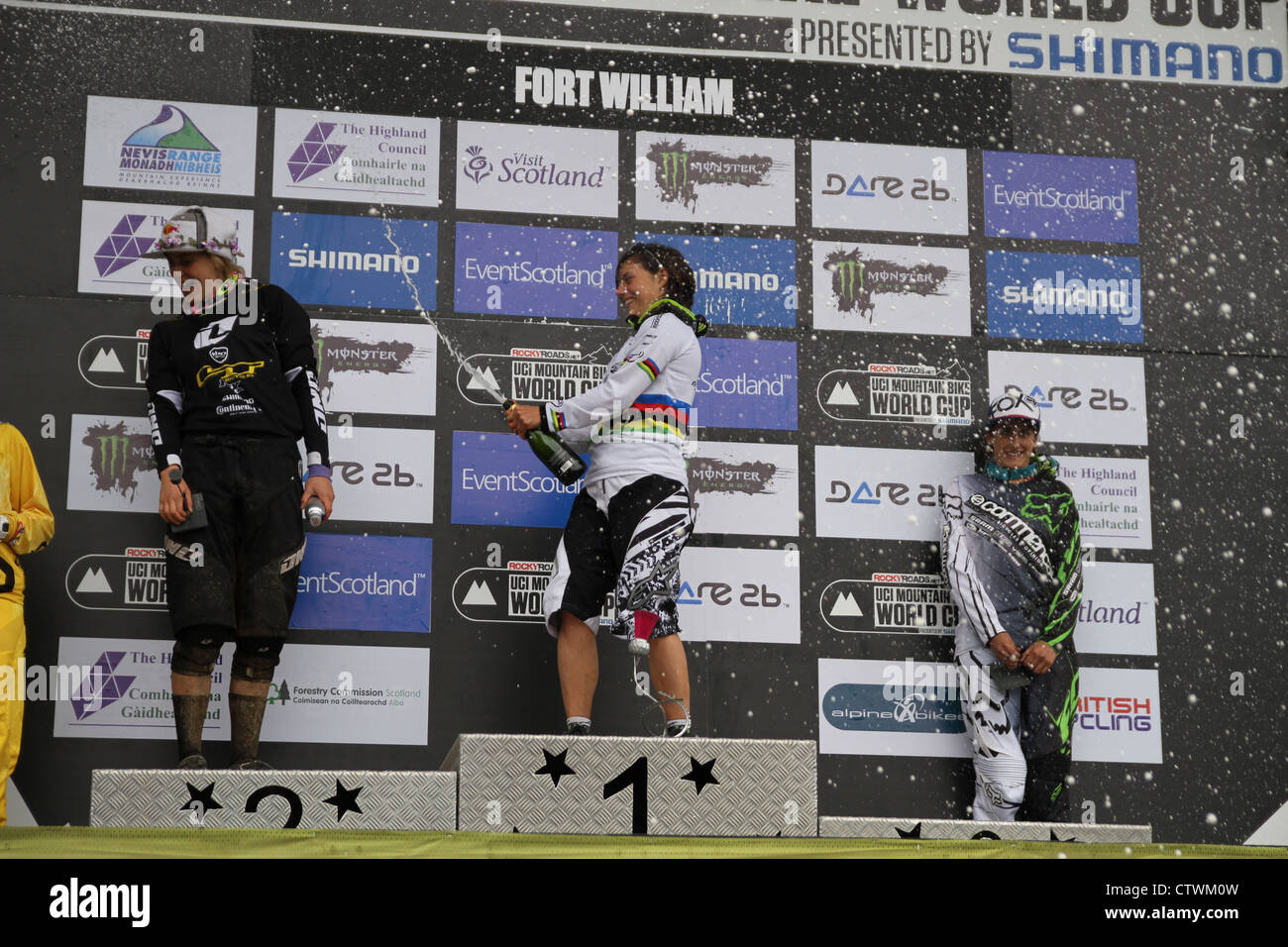 Podium with cup hi-res stock photography and images - Alamy