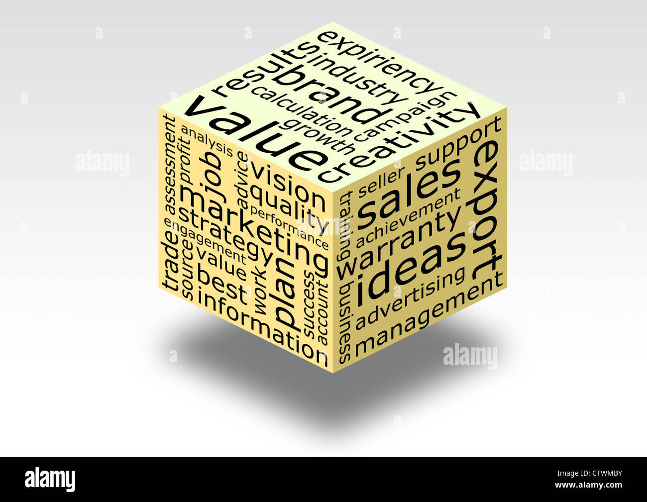 business word cube Stock Photo - Alamy