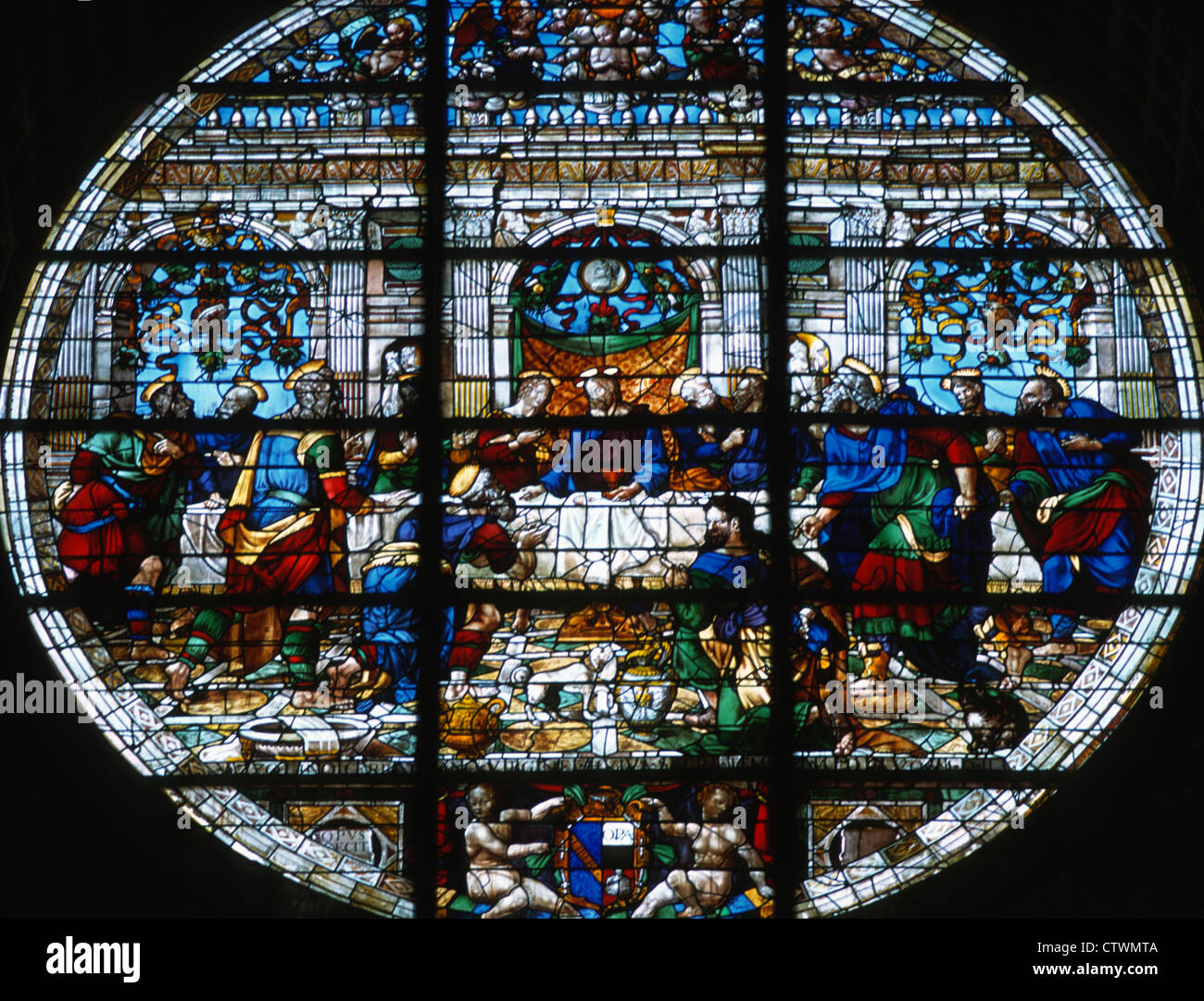Italy, Tuscany, Siena, Duomo, stained glass window Stock Photo - Alamy